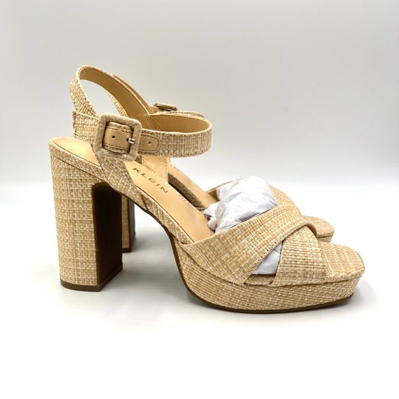 Anne Klein | Shoes | Anne Klein Womens Zena Woven Raffia Platform Block ...